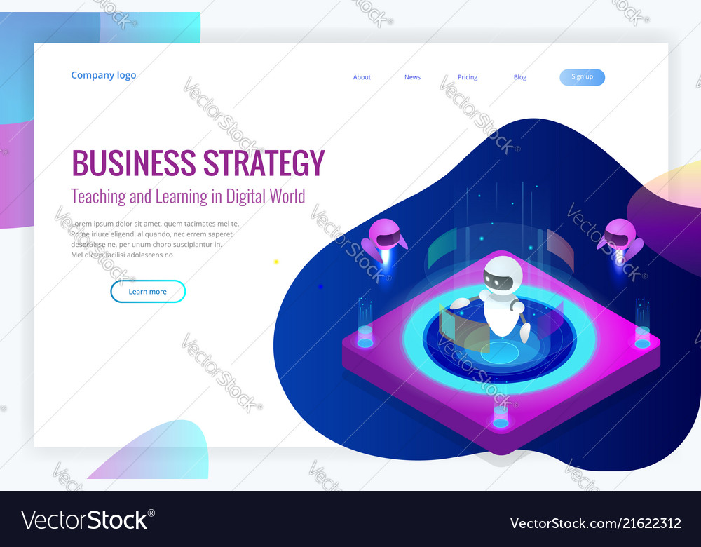 Isometric artificial intelligence concept Vector Image Isometric artificial intelligence concept Vector Image