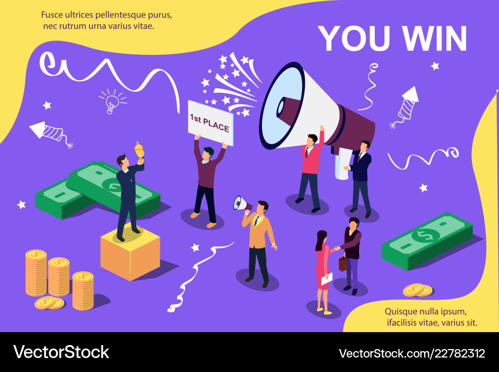 Isometric concept group of people Royalty Free Vector Image