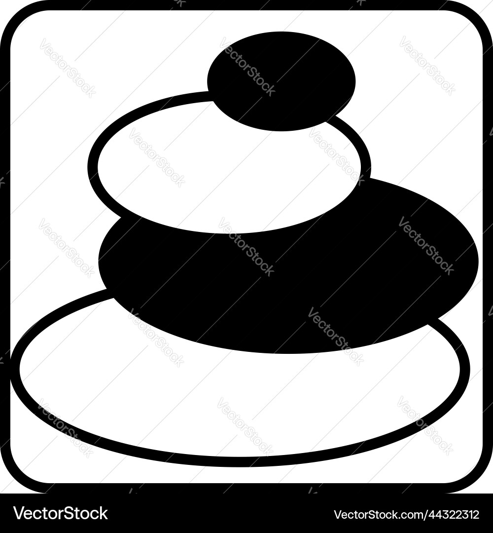 Meditation stones on a white background Royalty Free Vector