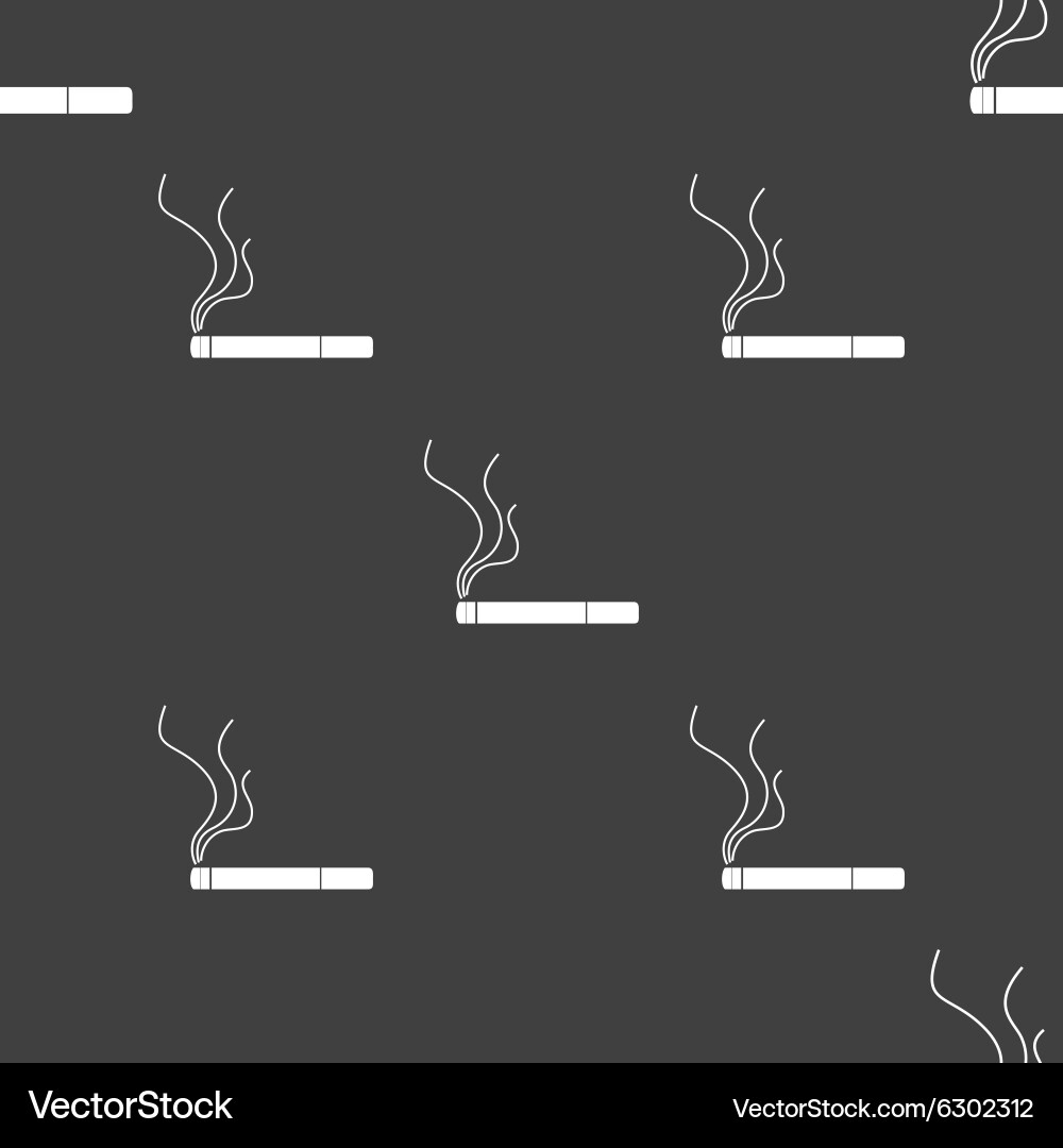 Smoking sign icon cigarette symbol seamless Vector Image