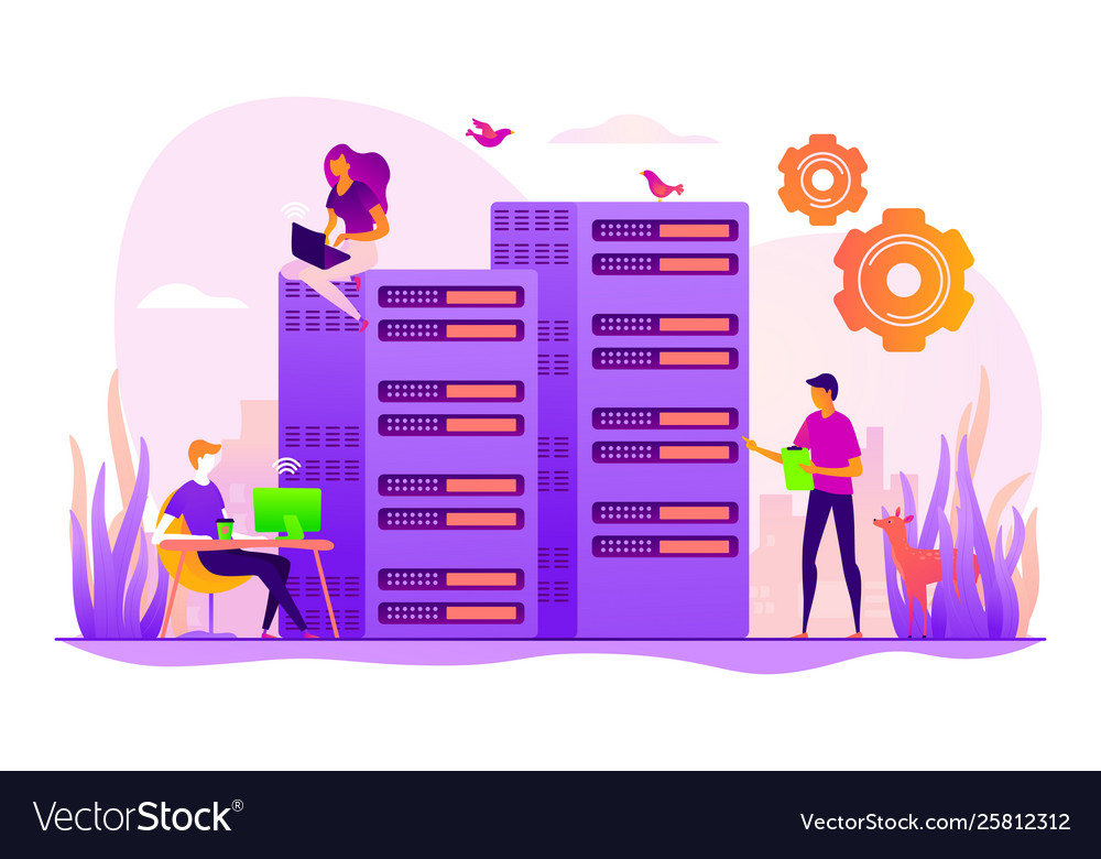 System administration concept Royalty Free Vector Image