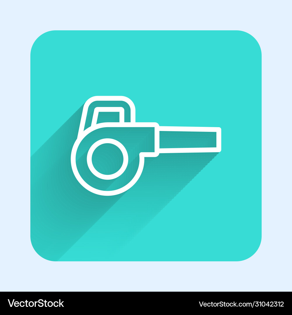 White line leaf garden blower icon isolated Vector Image