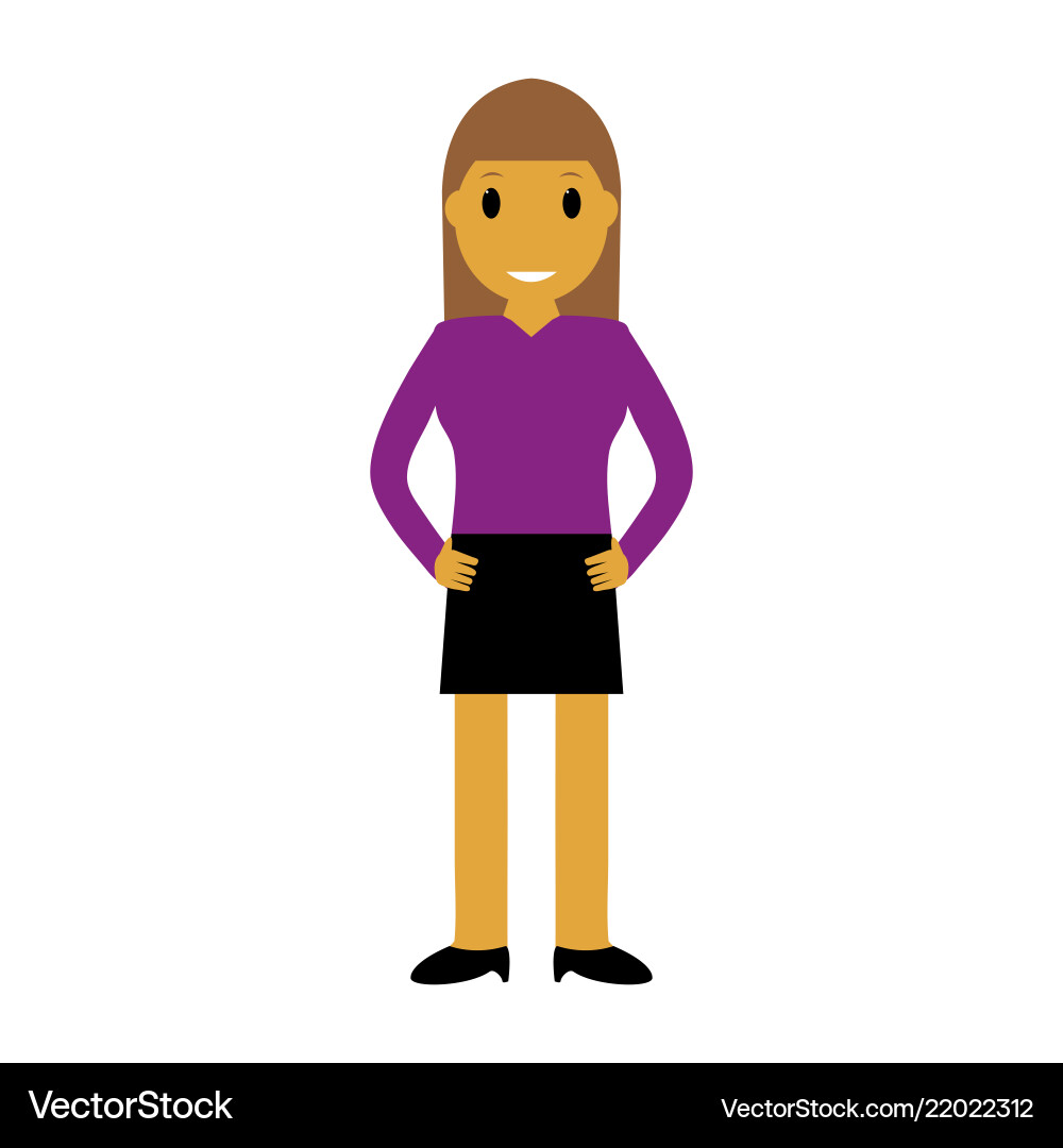 Woman isolated on white background Royalty Free Vector Image