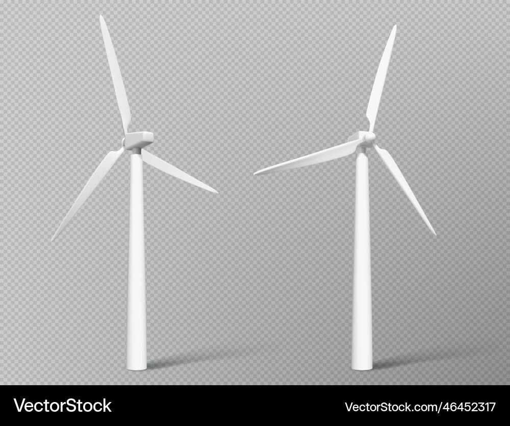 3d wind power generator turbine icon in Royalty Free Vector