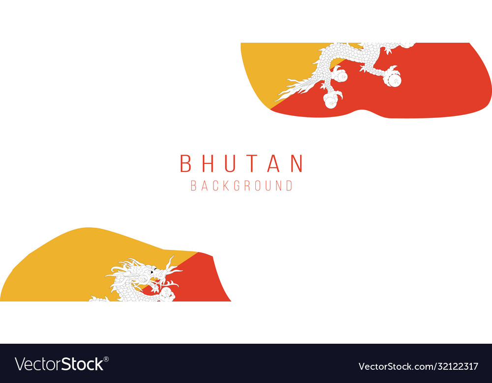 Bhutan flag map background flag Royalty Free Vector Image