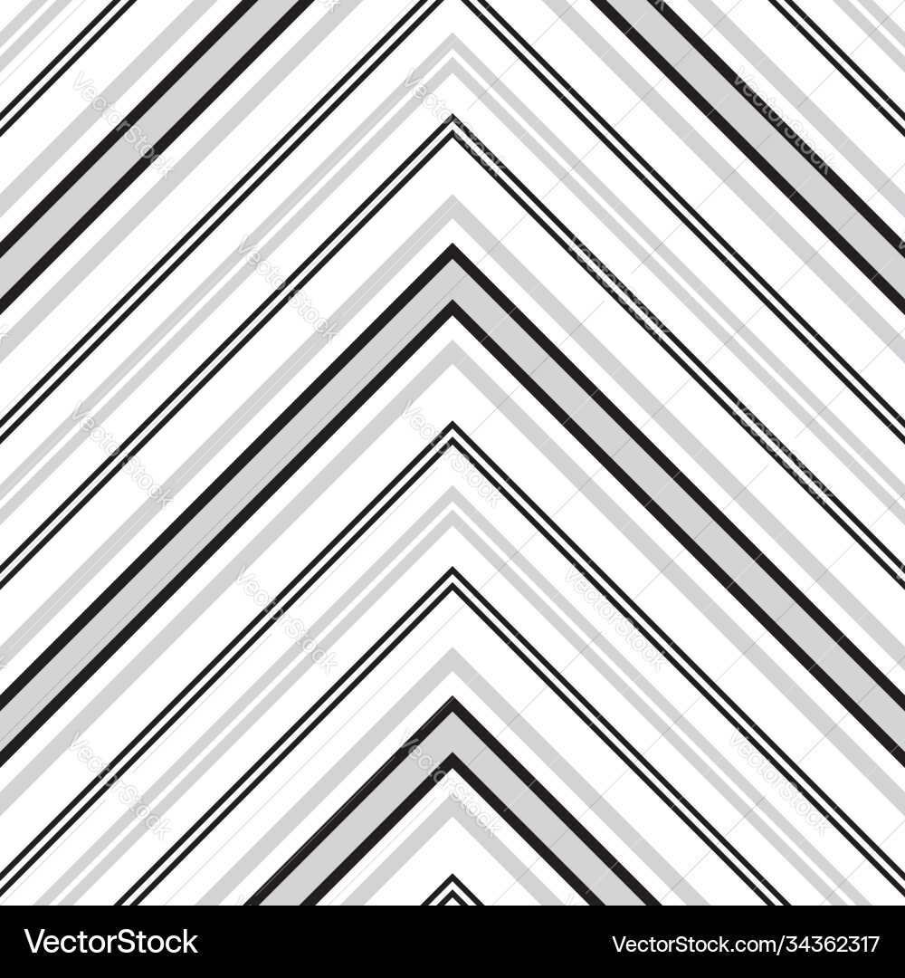 Black and white chevron diagonal stripes seamless Vector Image