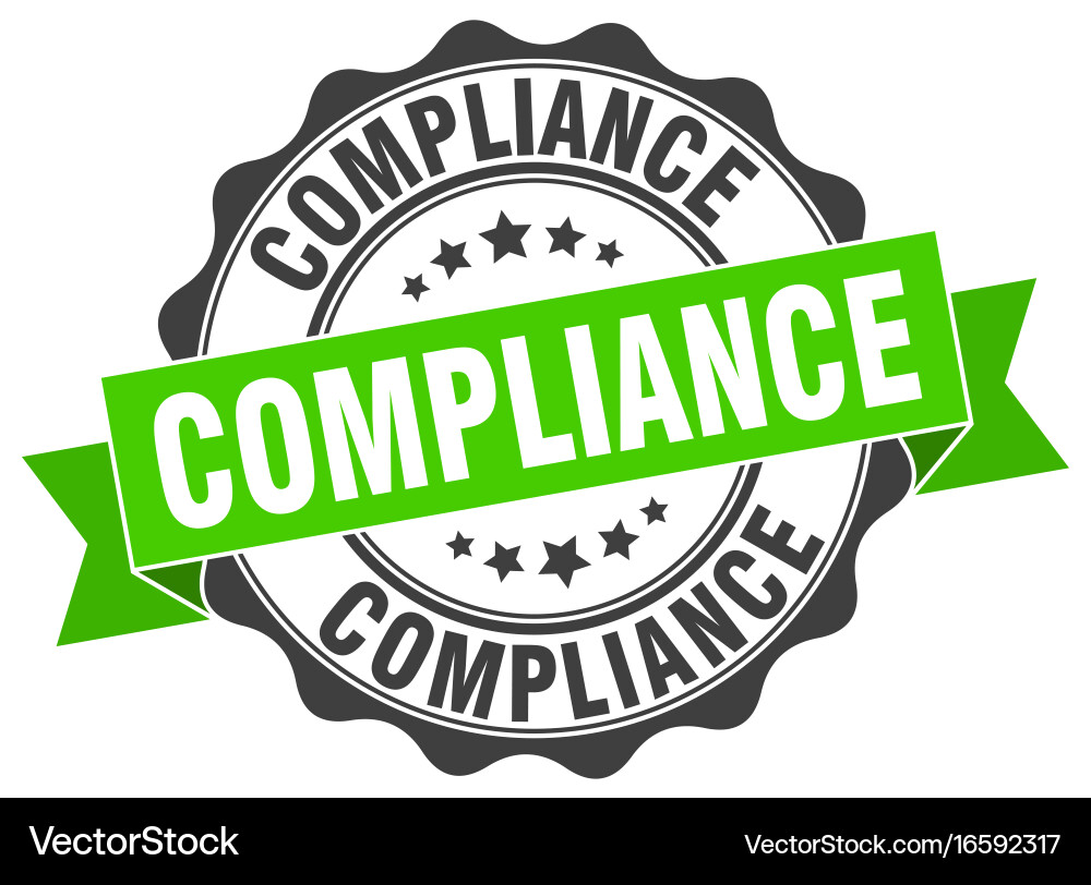 Compliance stamp sign seal Royalty Free Vector Image
