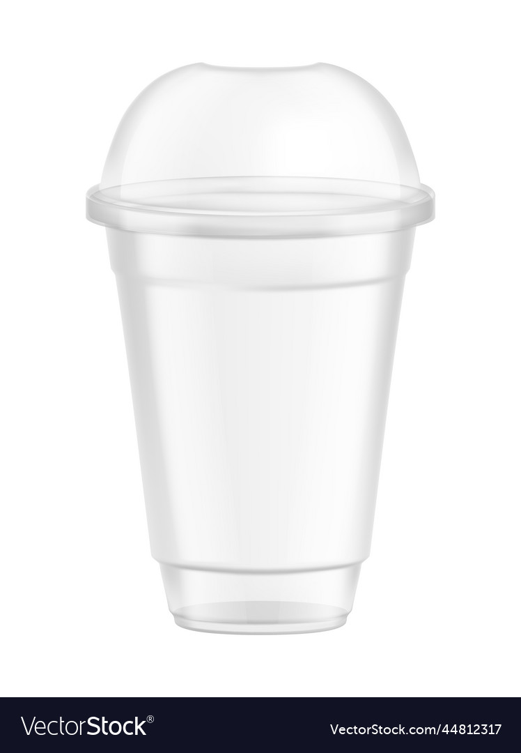 Disposable cup cap composition Royalty Free Vector Image