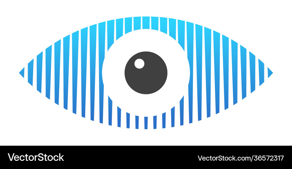 Eye icon human symbol isolated on white Royalty Free Vector