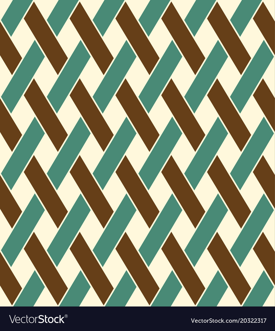 Geometric Seamless Pattern Background With Weave Vector Image