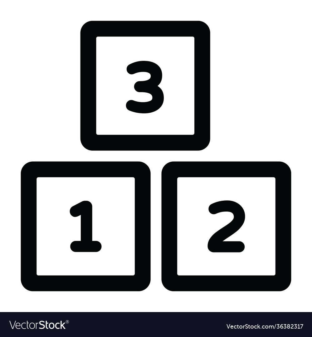 Numeric blocks Royalty Free Vector Image - VectorStock
