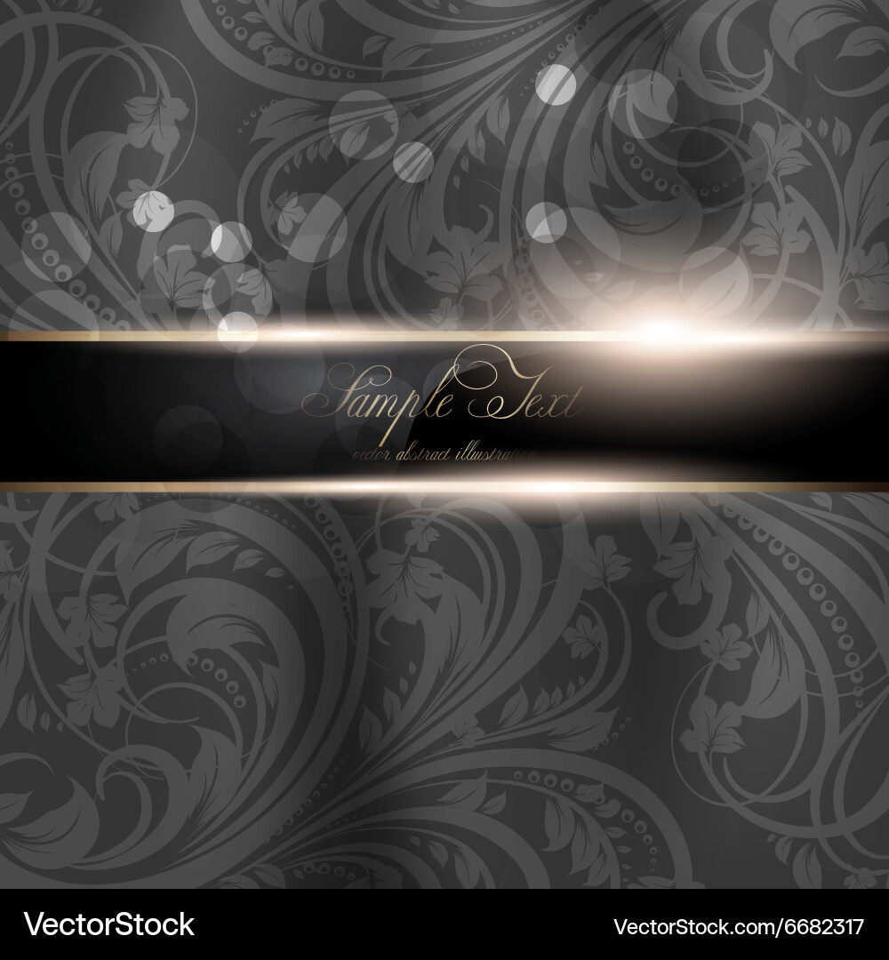 Seamless dark grey floral spring wallpaper Vector Image