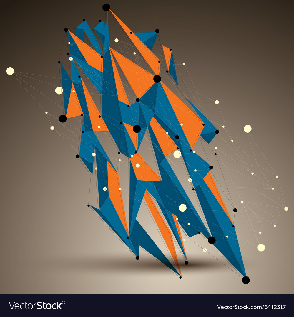 Spatial bright digital object 3d technology figure