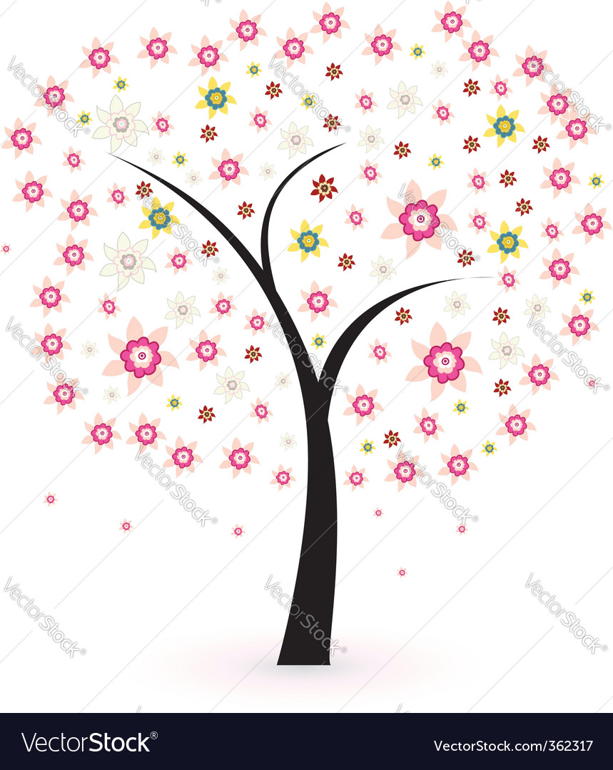Spring tree Royalty Free Vector Image - VectorStock
