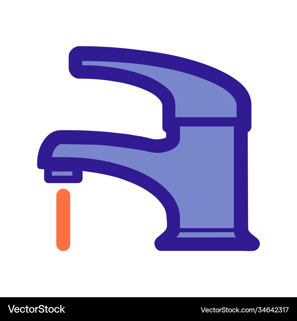Water faucet outline icon Royalty Free Vector Image