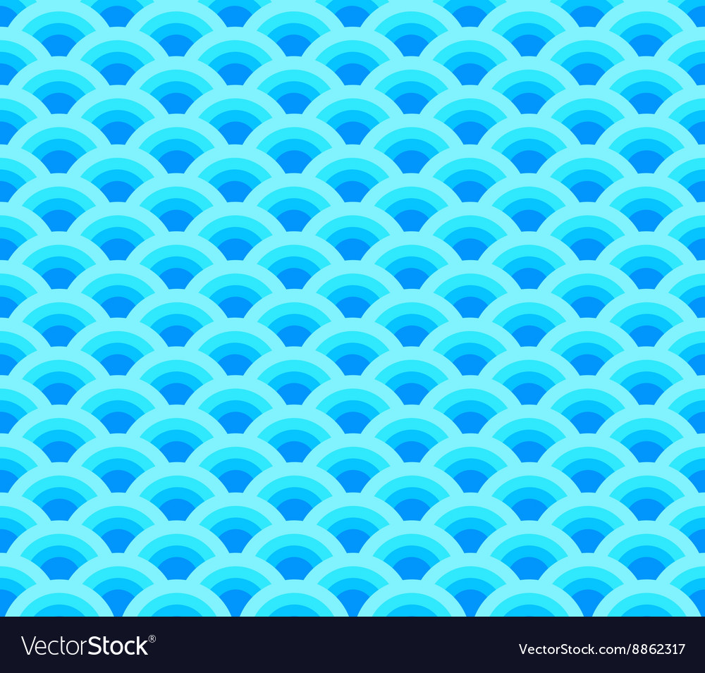 Wave simple seamless blue pattern Royalty Free Vector Image