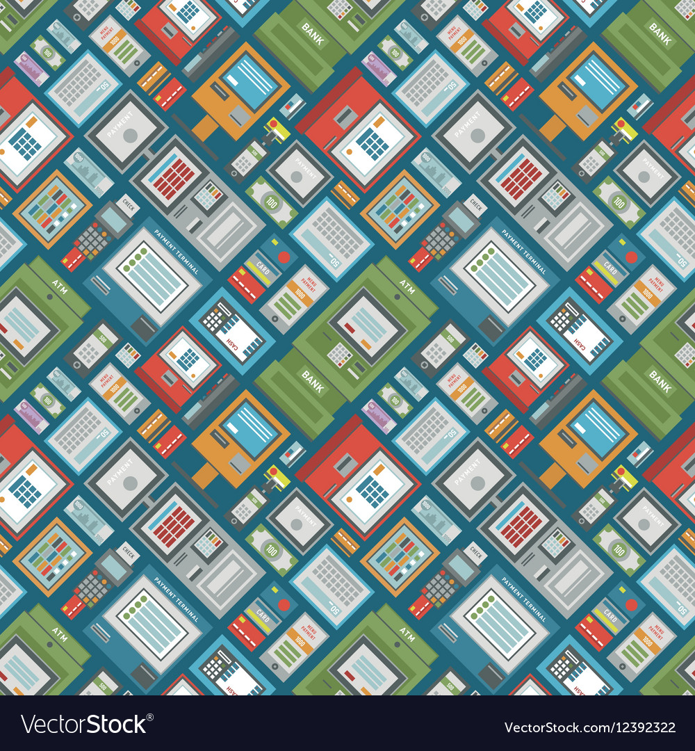 Atm machine receipt pattern Royalty Free Vector Image