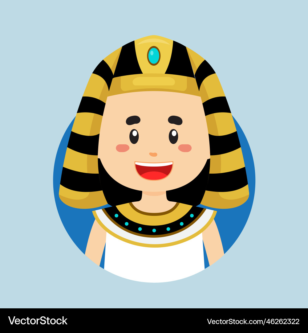 Avatar of a egypt character Royalty Free Vector Image