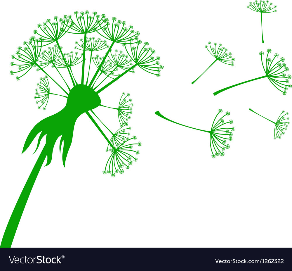 Banner with dandelion Royalty Free Vector Image