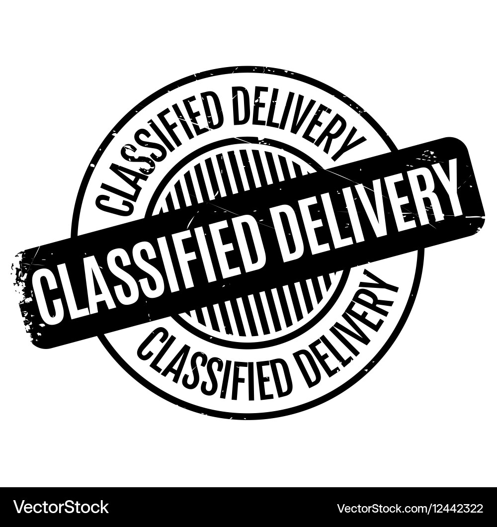Classified Delivery rubber stamp Royalty Free Vector Image