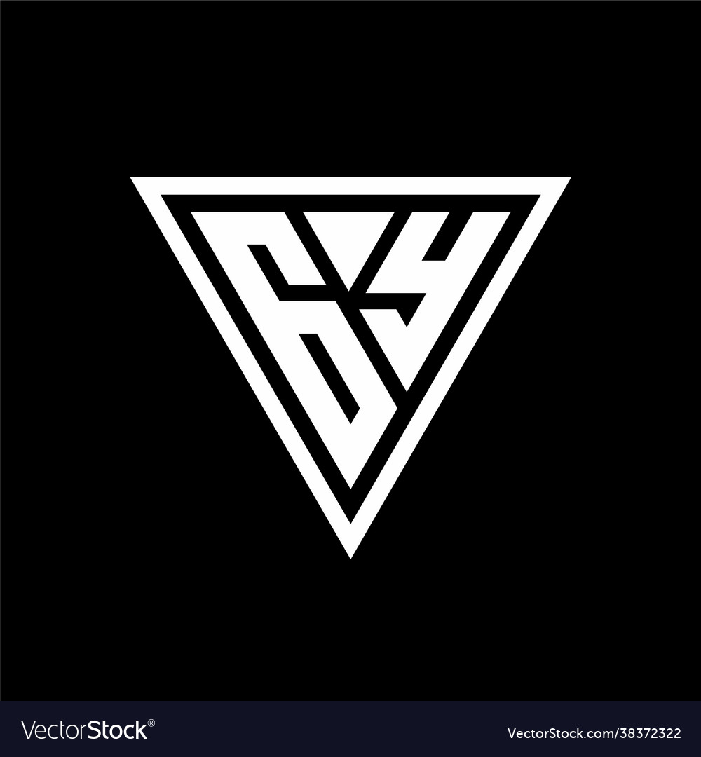 Gy logo monogram with triangle shape designs Vector Image
