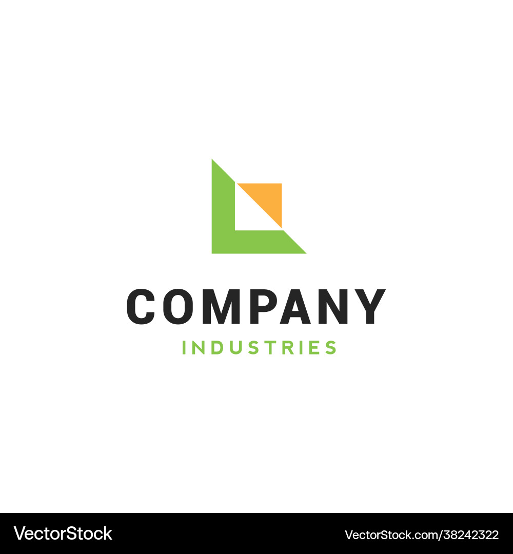 Modern and cool color box logo design 1 Royalty Free Vector