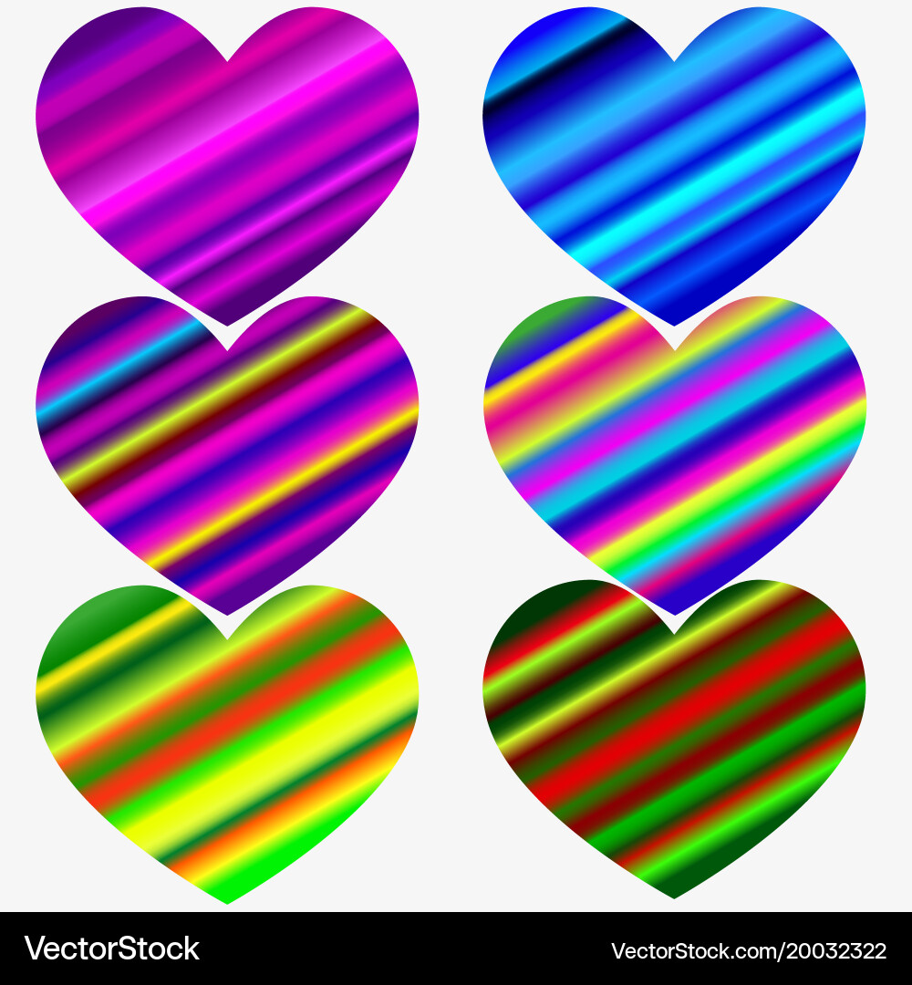 Sweet heart - rainbow gradient color handwritten Vector Image