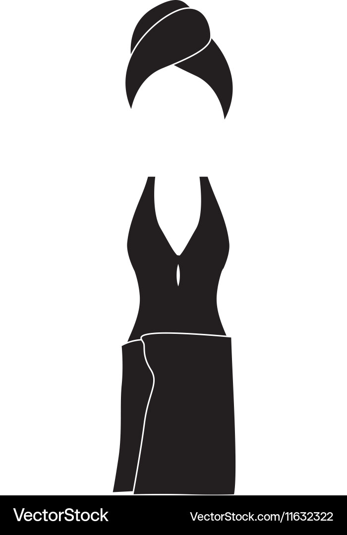 Woman swimsuit icon image Royalty Free Vector Image