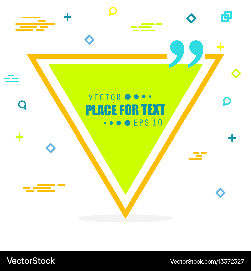 Abstract concept empty speech square quote Vector Image