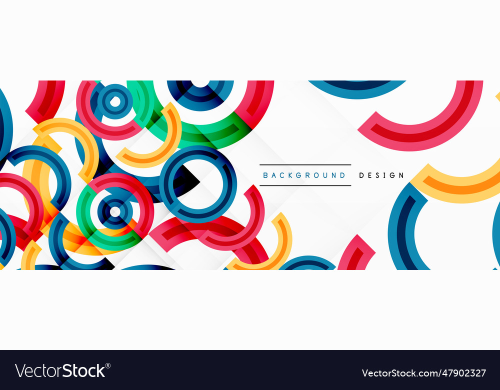 Colorful circle abstract background template for Vector Image