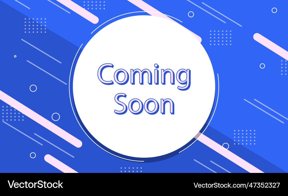 Coming soon banner background with light color Vector Image