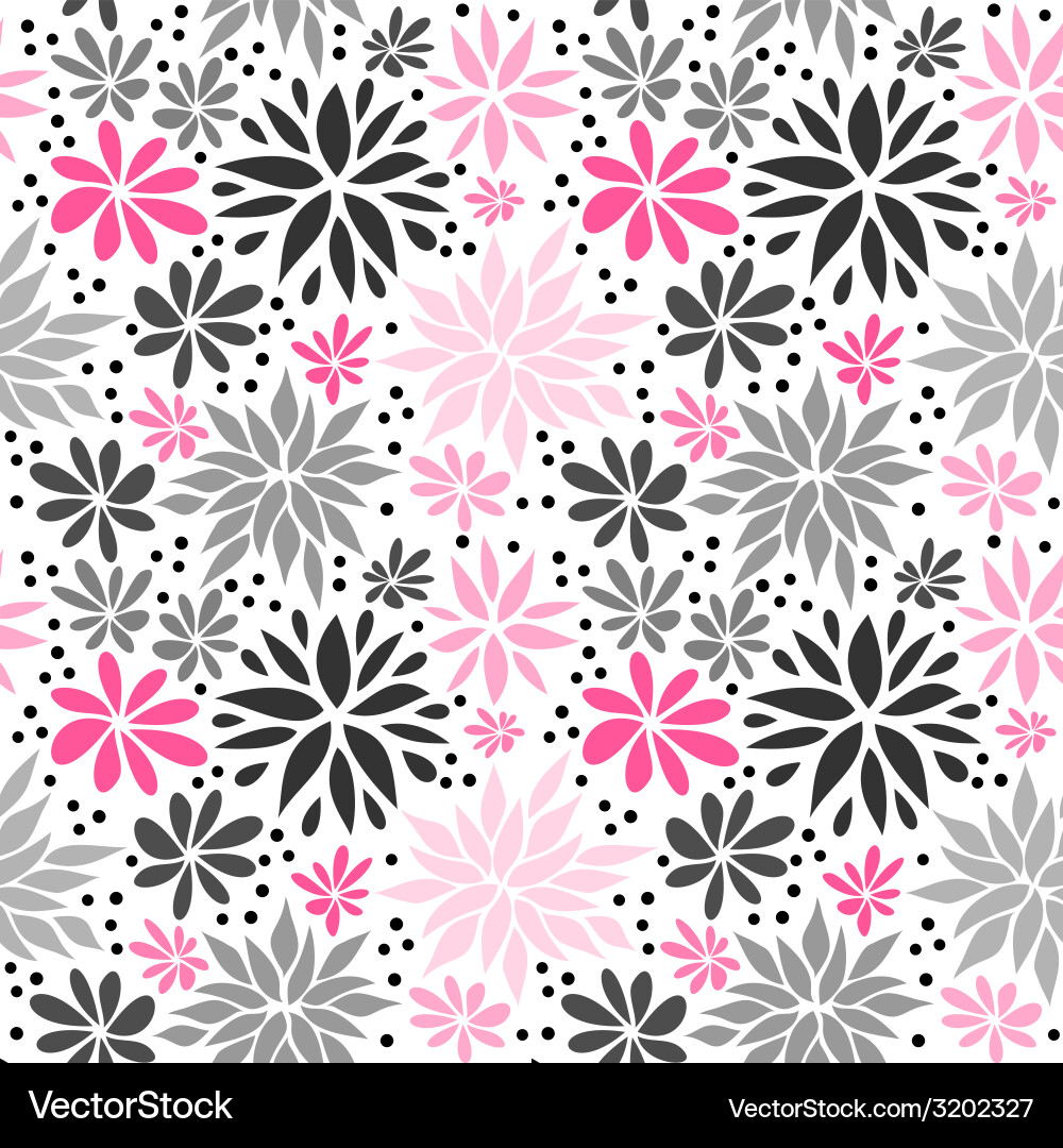 Cute pink seamless floral background Royalty Free Vector