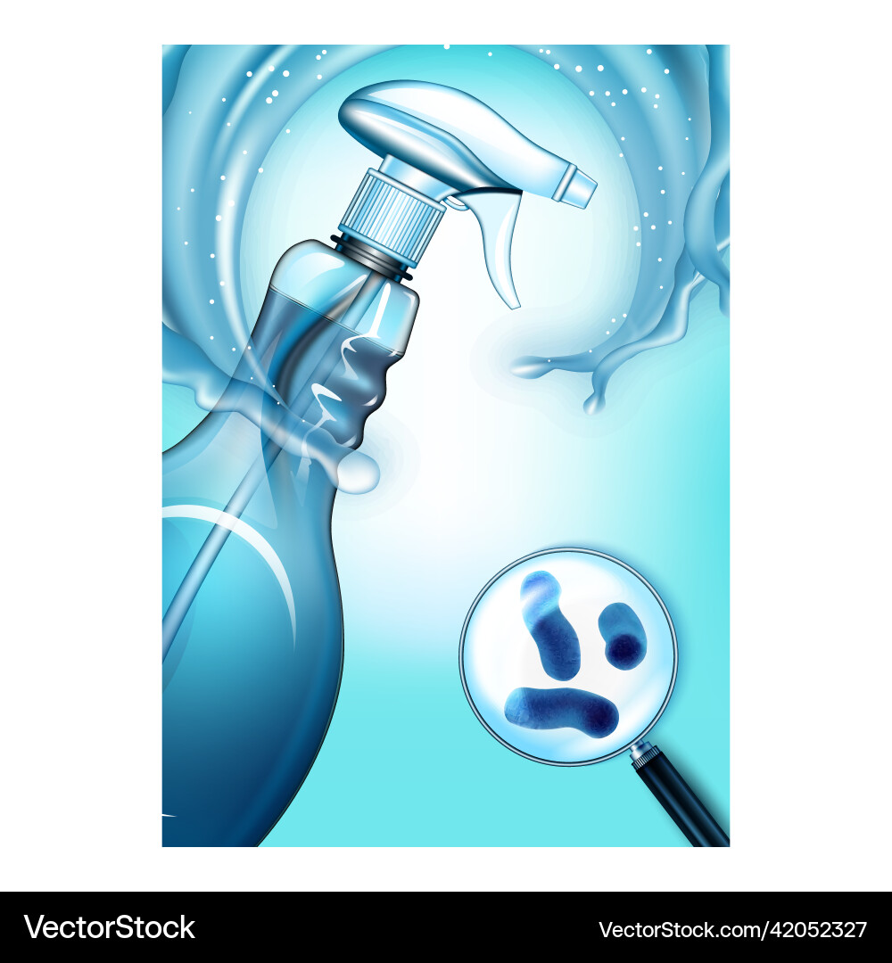 Hand sanitizer spray creative promo poster Vector Image
