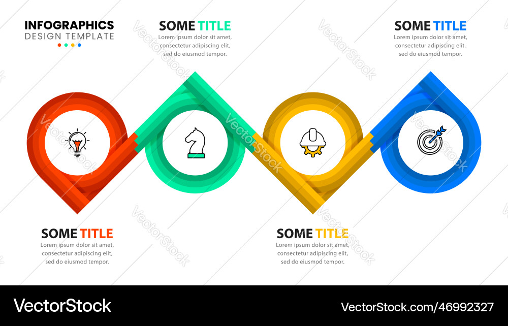 Infographic template with icons and 4 options Vector Image