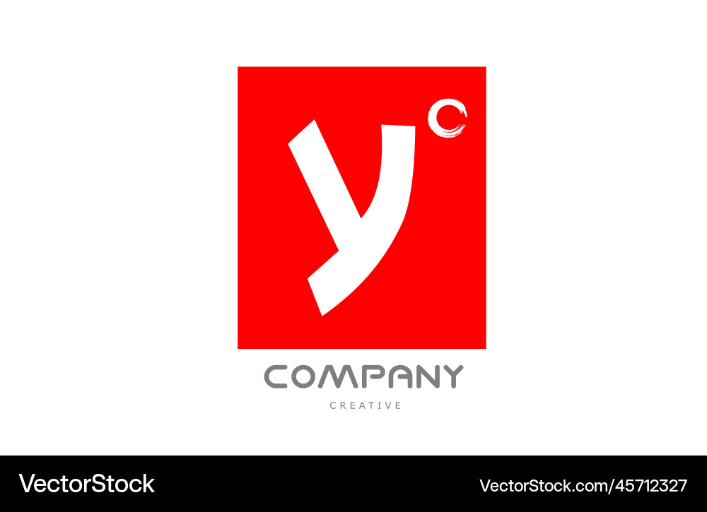 Red y alphabet letter logo icon design Royalty Free Vector
