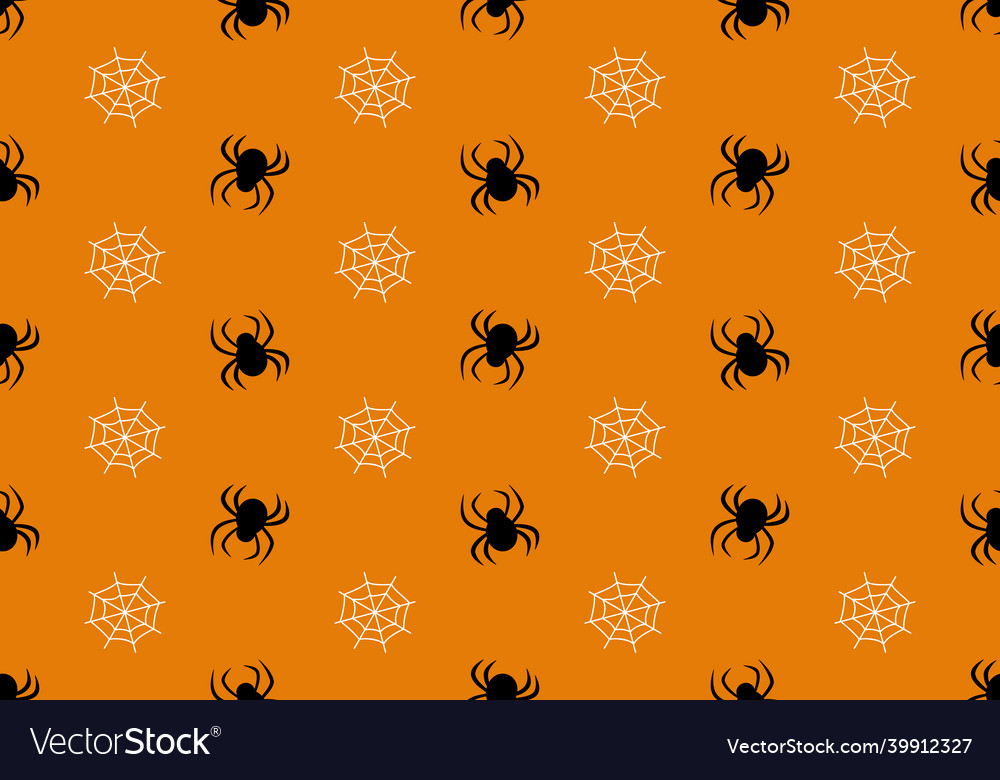 Seamless pattern with spiders Royalty Free Vector Image
