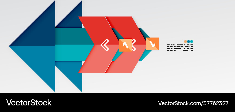 Shiny color triangles and geometric shapes Vector Image