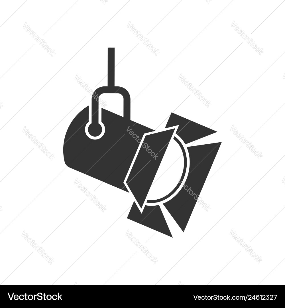 Spotlight icon in flat style lamp on white Vector Image