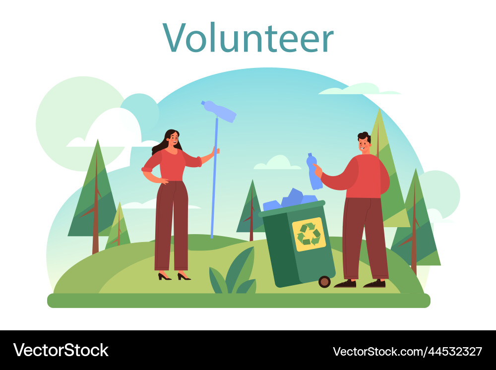 Volunteer concept charity community support Vector Image
