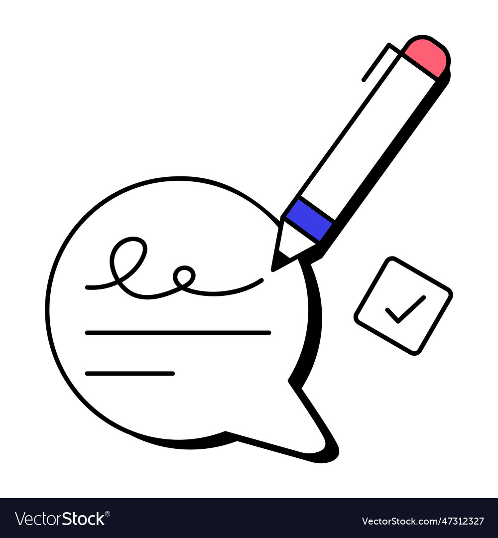 Write comment Royalty Free Vector Image - VectorStock