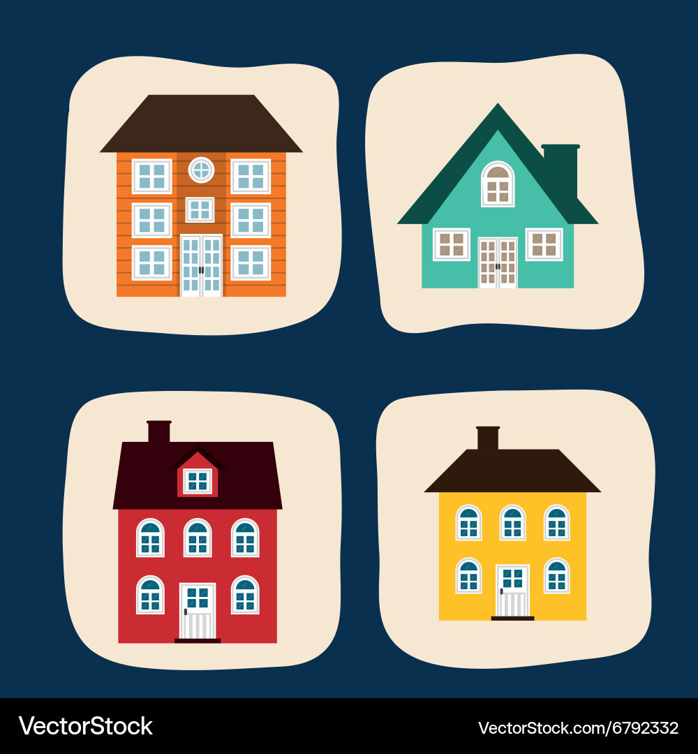 House and real estate design Royalty Free Vector Image
