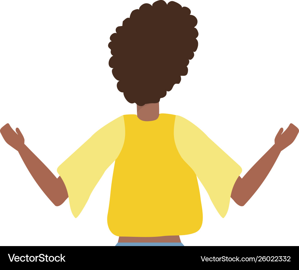 Isolated woman seen from behind design Royalty Free Vector
