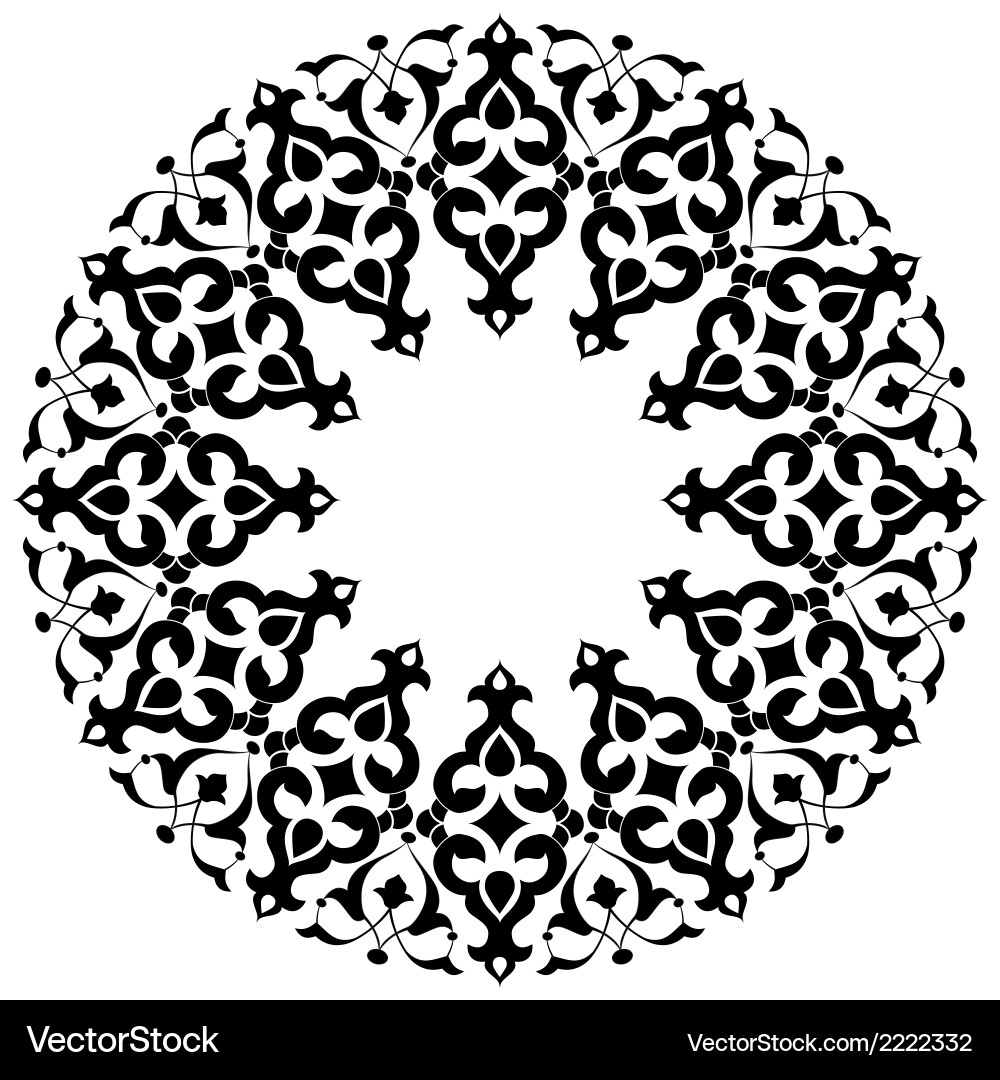 Ottoman motifs design series with thirty three Vector Image