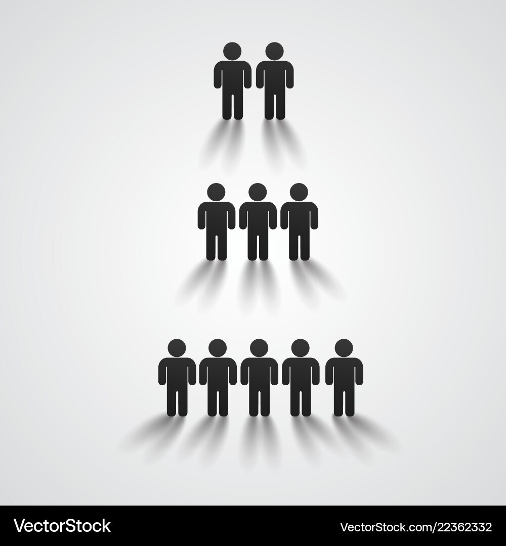 People icon set in trendy flat style isolated Vector Image