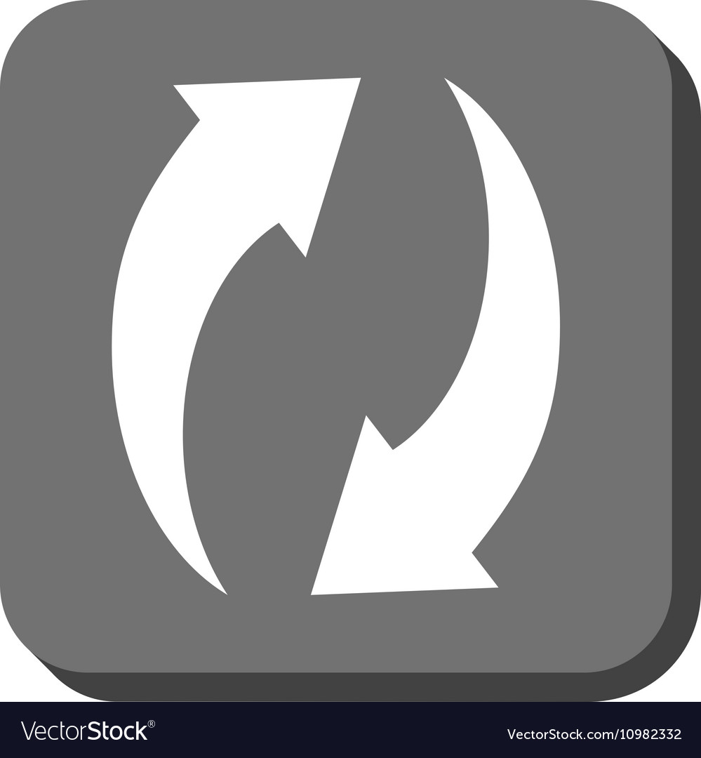 Refresh rounded square icon Royalty Free Vector Image