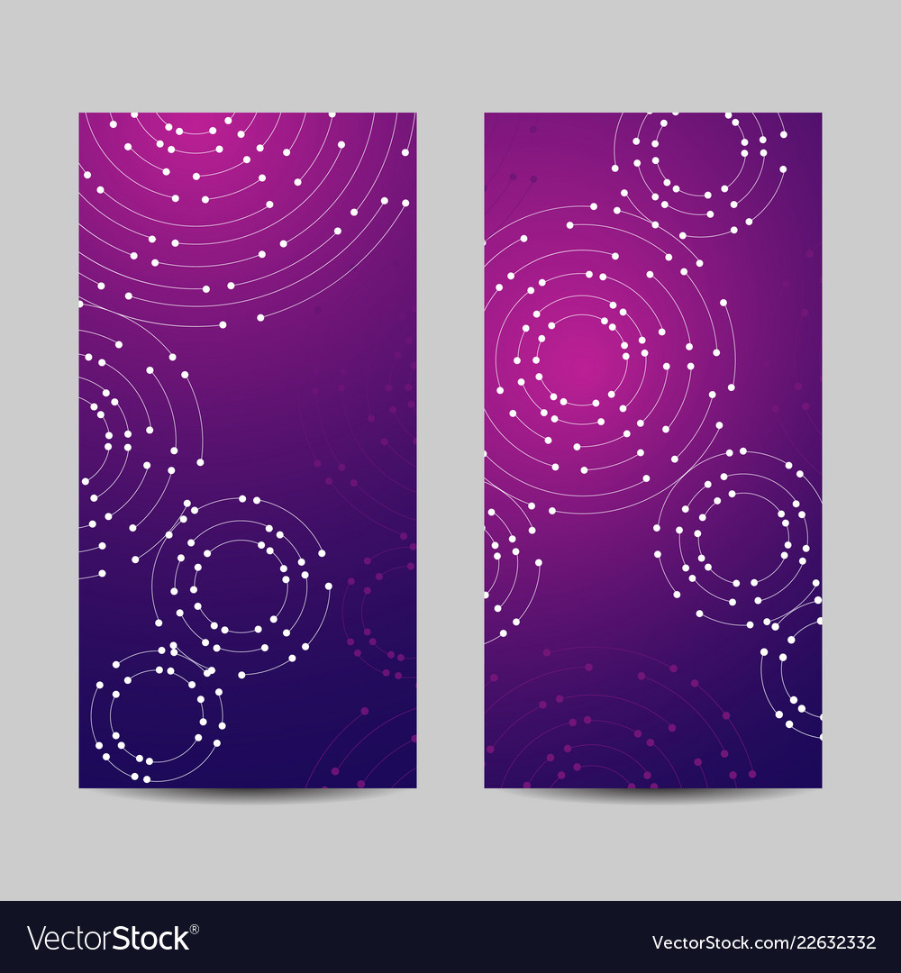 Set vertical banners geometric pattern Royalty Free Vector
