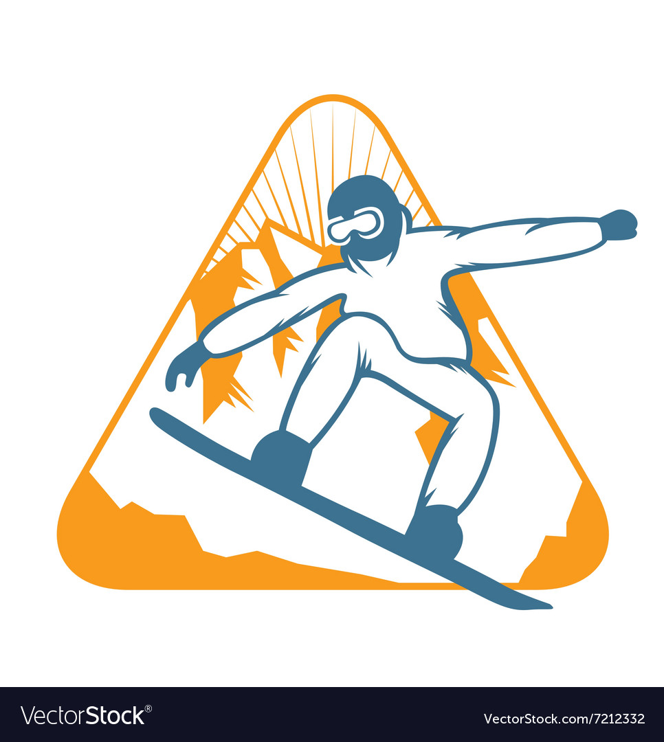 Ski resort logo emblems labels badges Royalty Free Vector