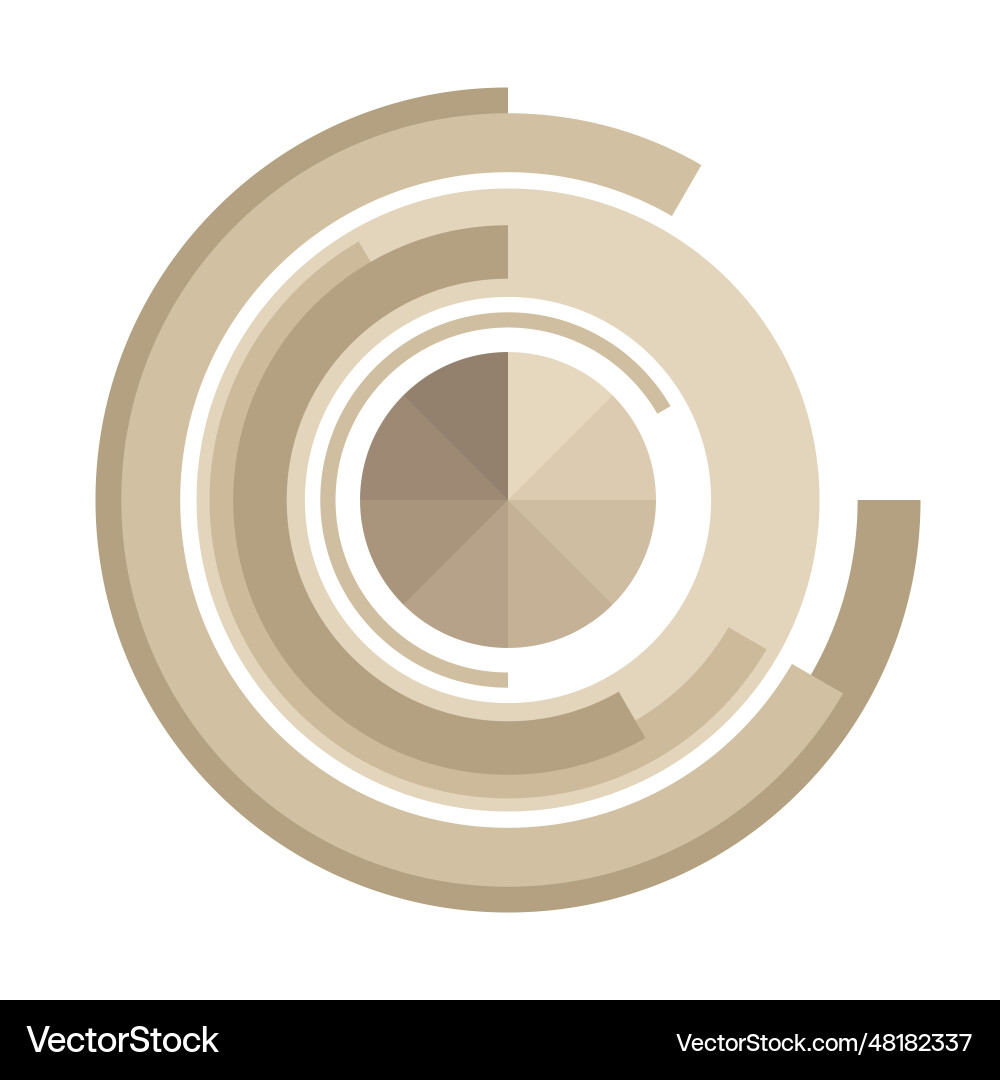 Abstract of rotating colored stripes isolated Vector Image