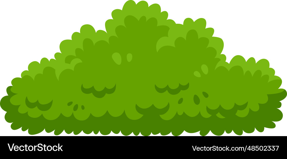 Cartoon bush landscape element park green botany Vector Image
