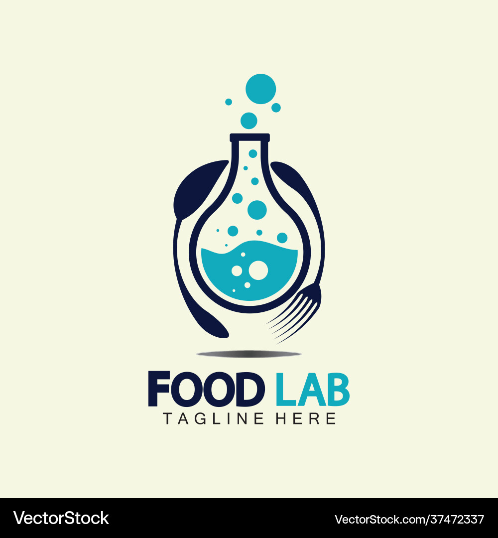 Food lab logo icon design template lab logolab Vector Image